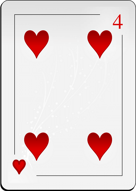 Four of Hearts clipart. Free download transparent .PNG | Creazilla