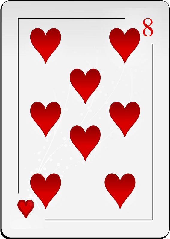 Eight of Hearts clipart. Free download transparent .PNG | Creazilla
