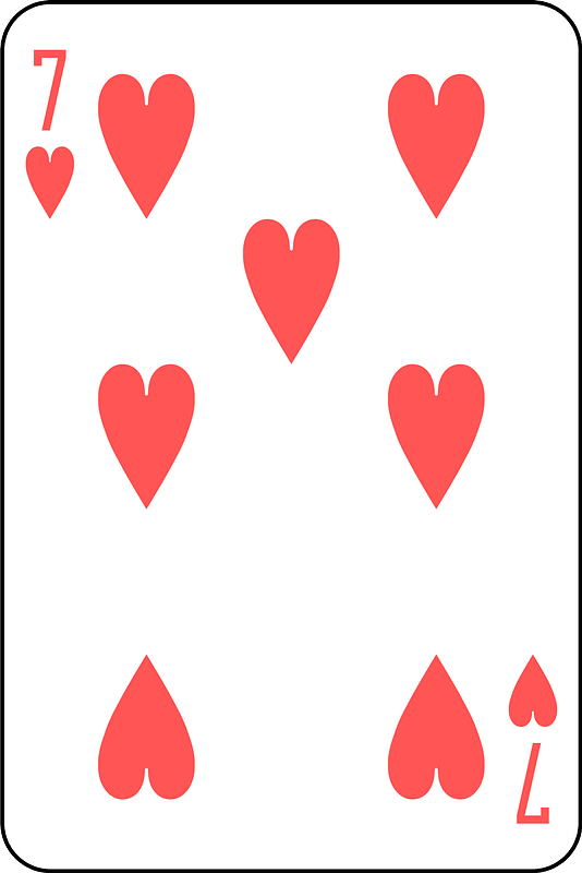Seven of Hearts clipart. Free download transparent .PNG | Creazilla