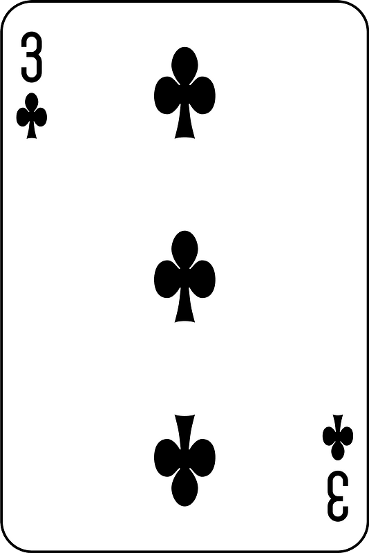 Three of Clubs - Free vector clipart images on creazilla.com