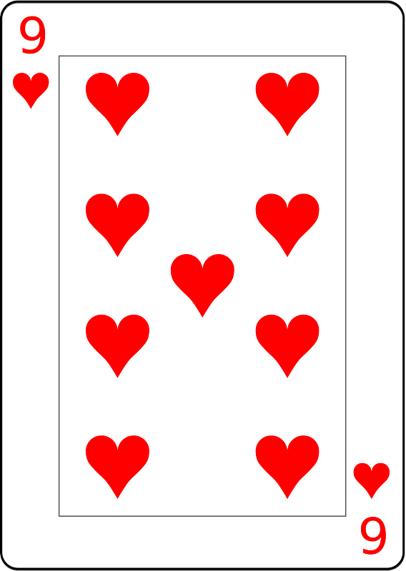 Nine of Hearts clipart. Free download transparent .PNG | Creazilla