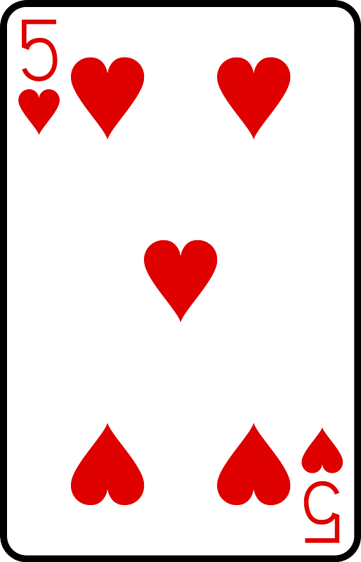 Five of Hearts - Free vector clipart images on creazilla.com