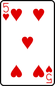5 of Hearts clipart. Free download transparent .PNG | Creazilla