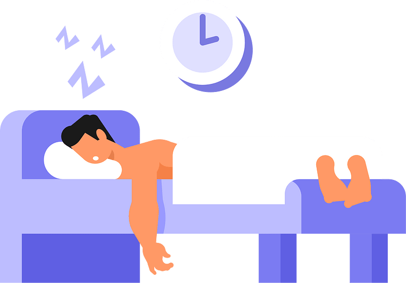 Man sleeping in his bed - Free vector clipart images on creazilla.com