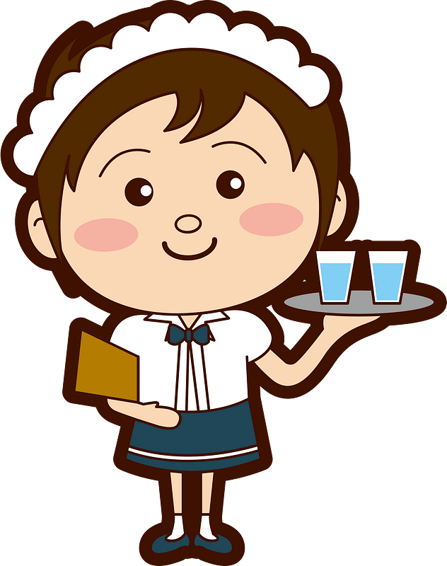 Young Waitress clipart. Free download transparent .PNG | Creazilla