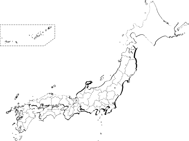 Japanese Map - Free vector clipart images on creazilla.com