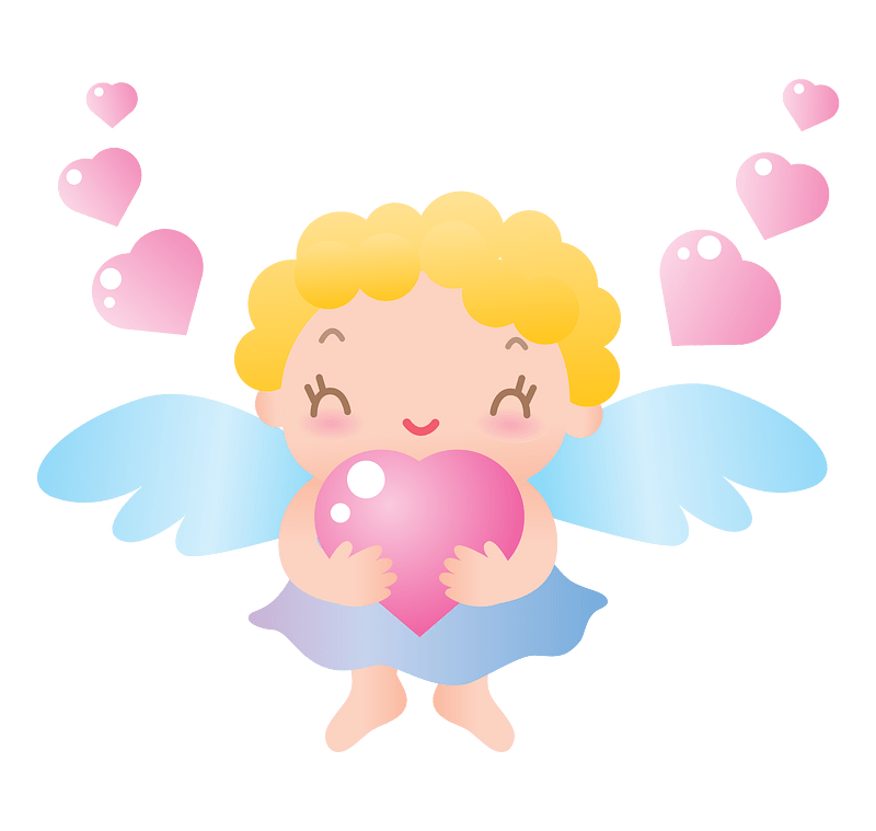 Angel with Heart - Free vector clipart images on creazilla.com
