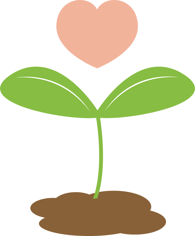 Sprout and Heart - Free vector clipart images on creazilla.com