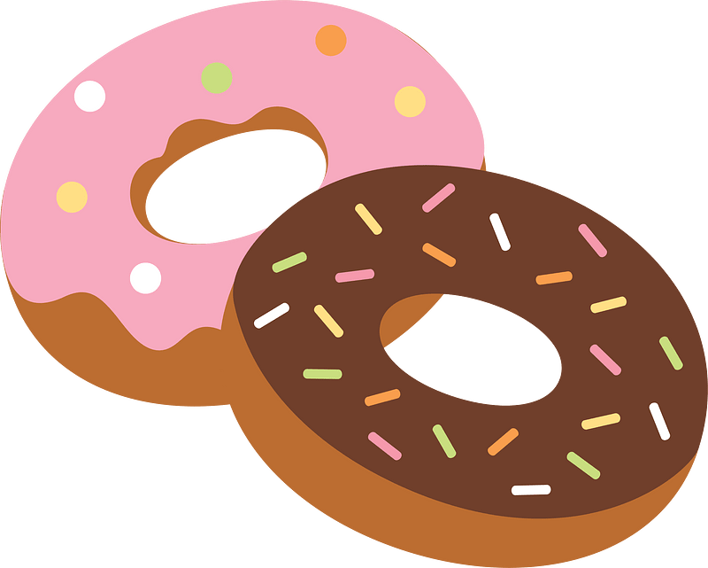 Two Doughnuts - Free vector clipart images on creazilla.com