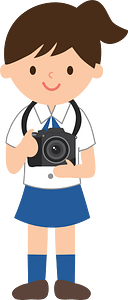 Student Girl with Camera - Free vector clipart images on creazilla.com