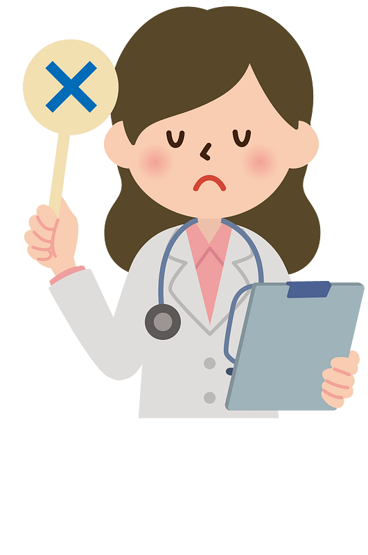 Medical Doctor Woman with X Sign clipart