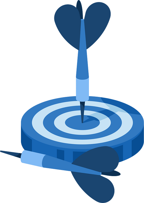 Blue darts clipart. Free download transparent .PNG | Creazilla