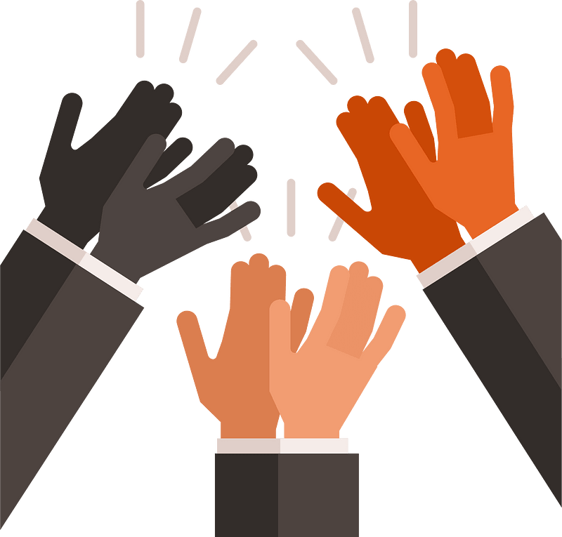 Hands clapping clipart. Free download transparent .PNG | Creazilla