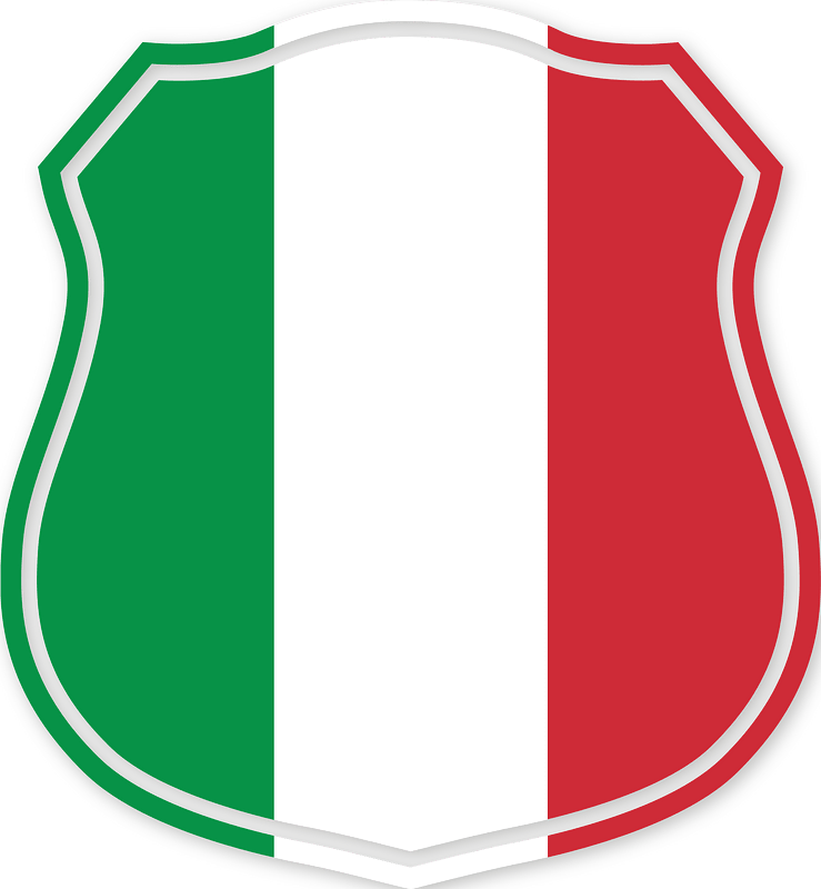 Italian flag heraldic shield silhouette clipart. Free download ...