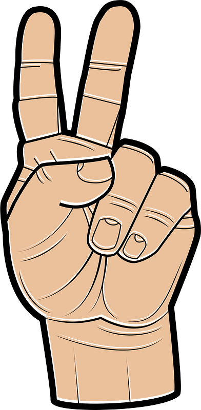 Hand gesture peace sign clipart. Free download transparent .PNG | Creazilla