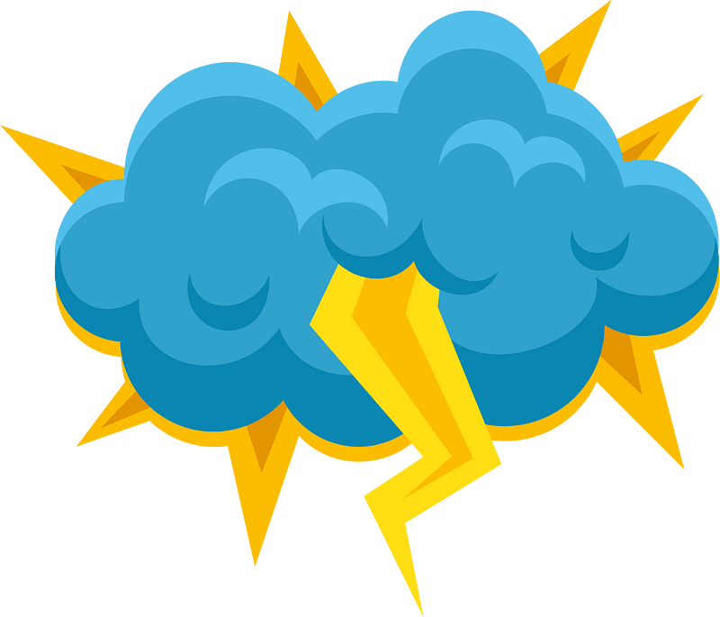 Cloud Lightning Bolt Cartoon
