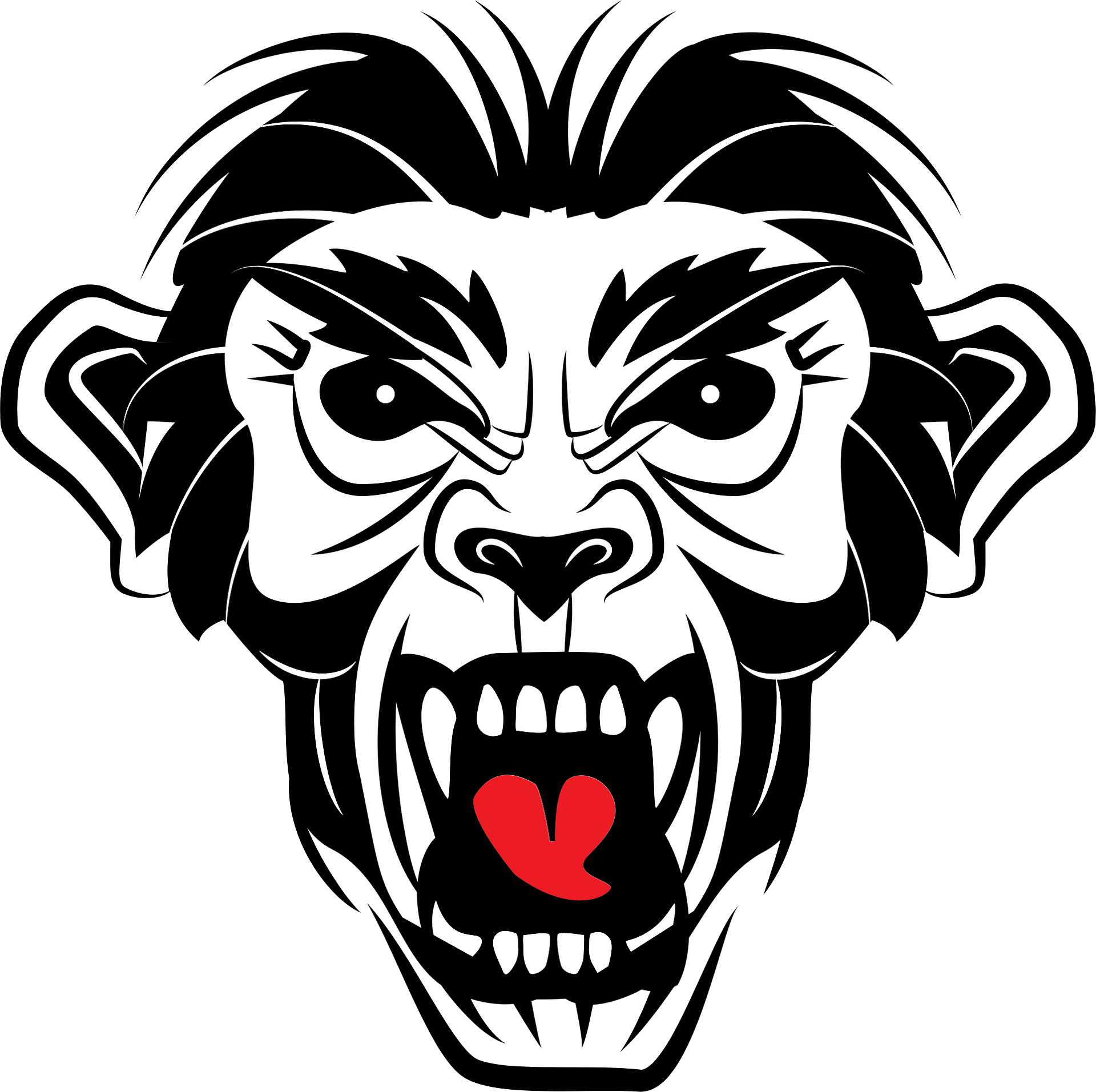 Gorilla Drawing Roar