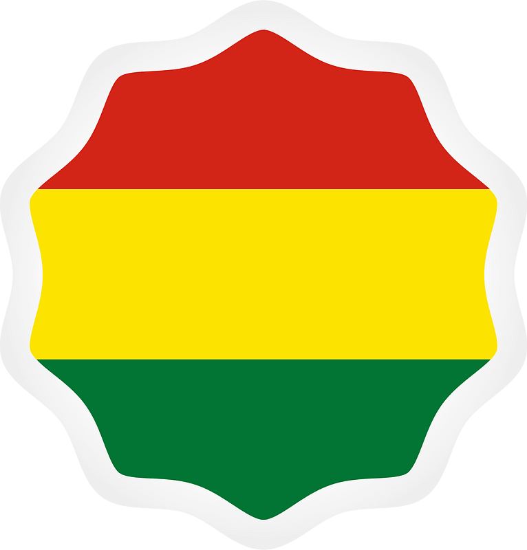 Bolivia flag sticker clipart. Free download transparent .PNG | Creazilla