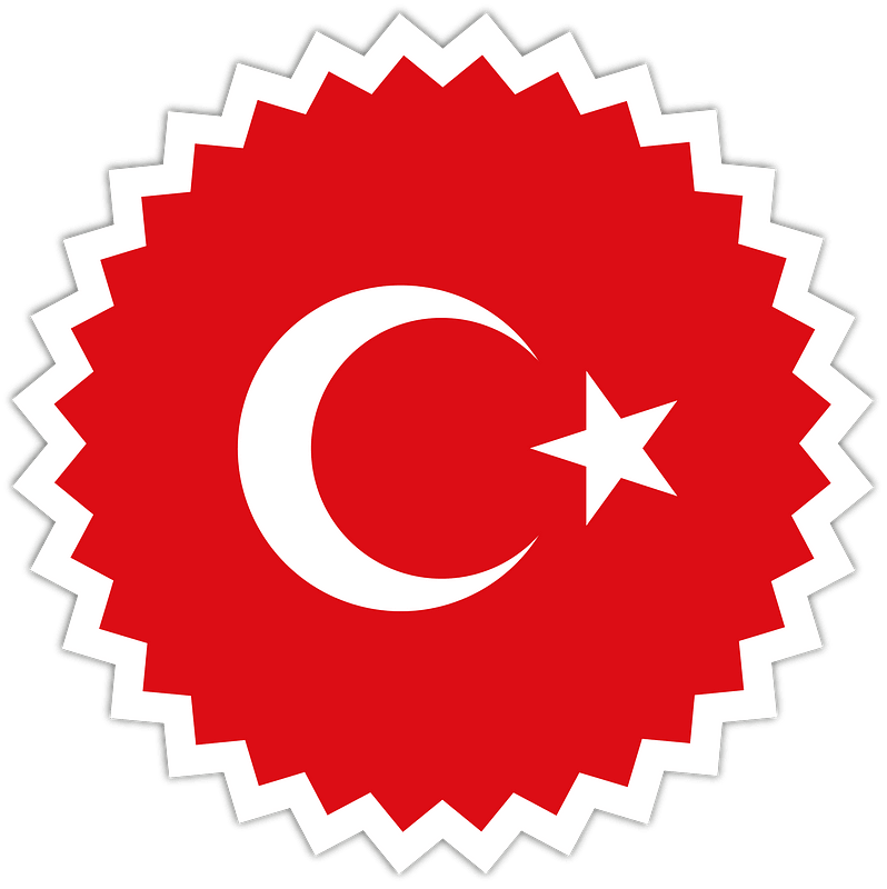 Sticker Turkish flag clipart. Free download transparent .PNG | Creazilla