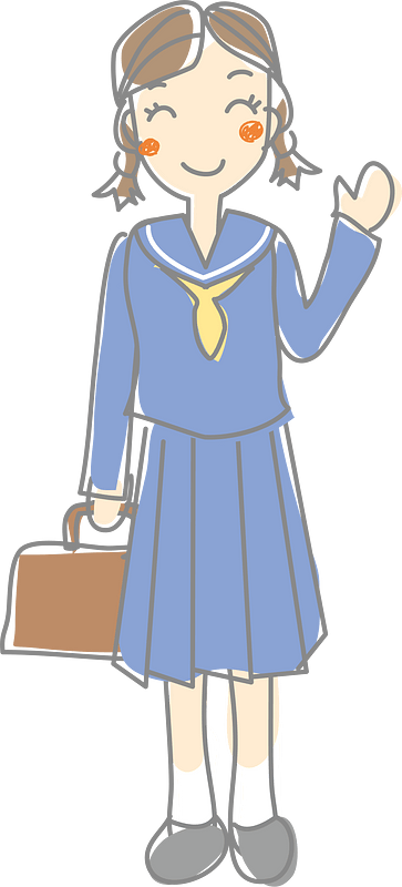 Student Girl Waving Hello - Free vector clipart images on creazilla.com