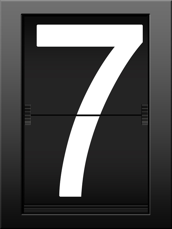 Number seven - Free vector clipart images on creazilla.com