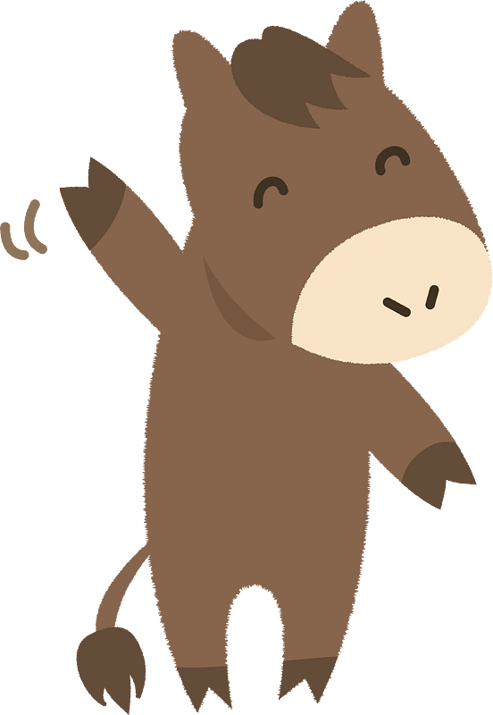 Horse Waving Bye clipart. Free download transparent .PNG | Creazilla