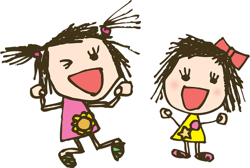 Sisters Drawing - Free vector clipart images on creazilla.com