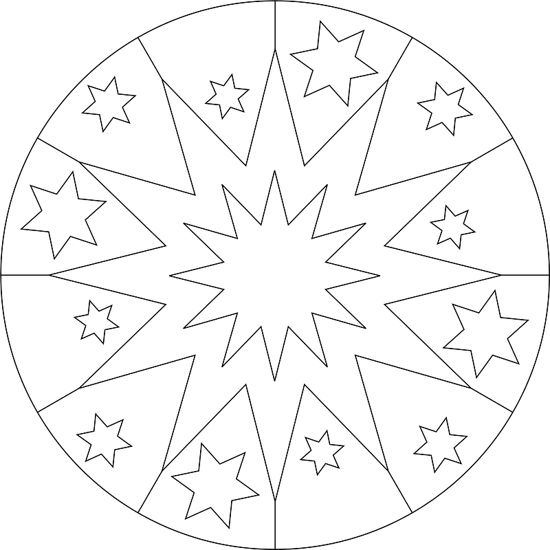 Star mandala clipart. Free download transparent .PNG | Creazilla