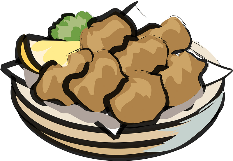 Chicken Karaage - Free vector clipart images on creazilla.com