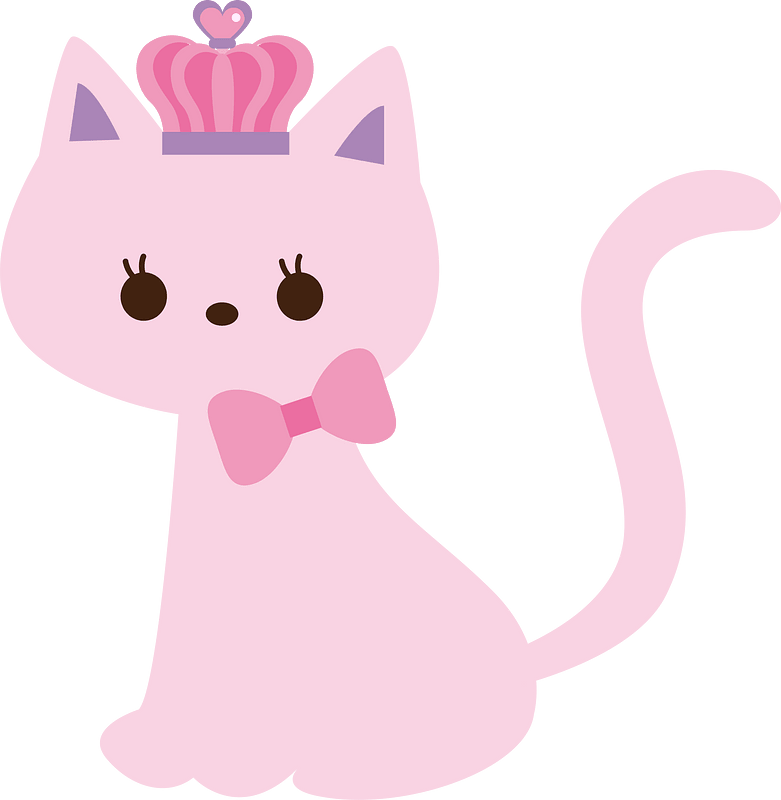 Pink Cat clipart. Free download transparent .PNG | Creazilla