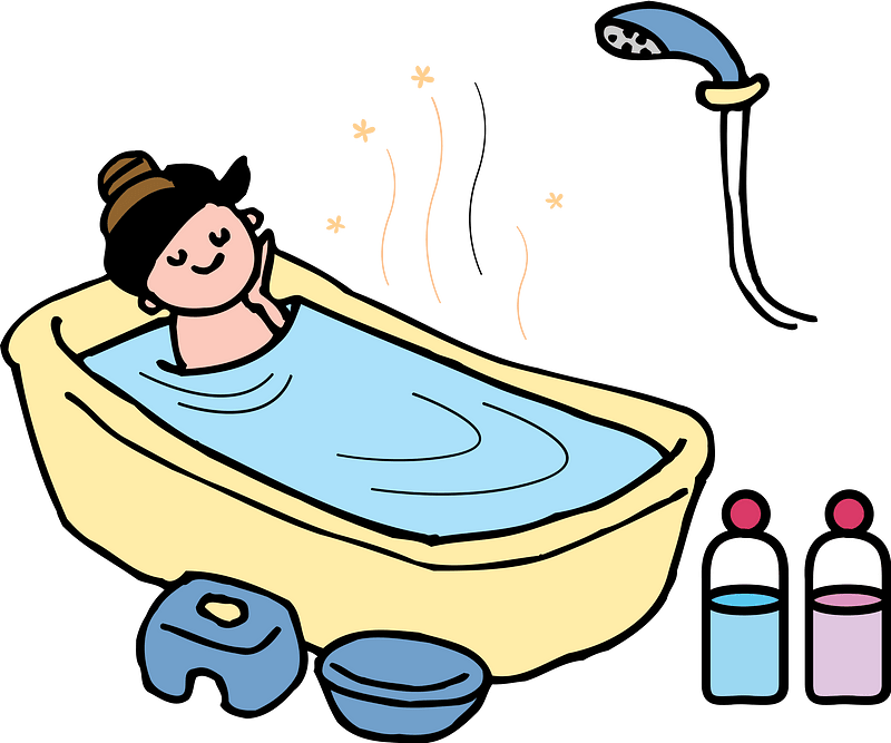 Woman Taking a Bath clipart. Free download transparent .PNG | Creazilla