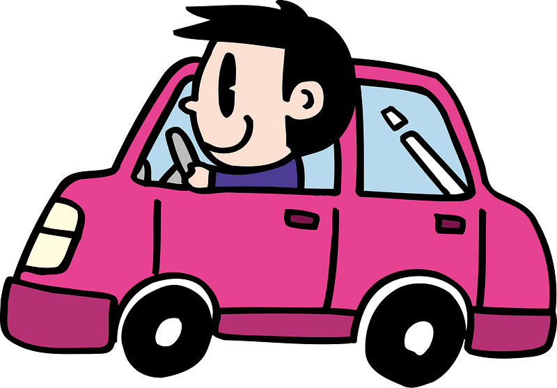 Man Drives a Car - Free vector clipart images on creazilla.com