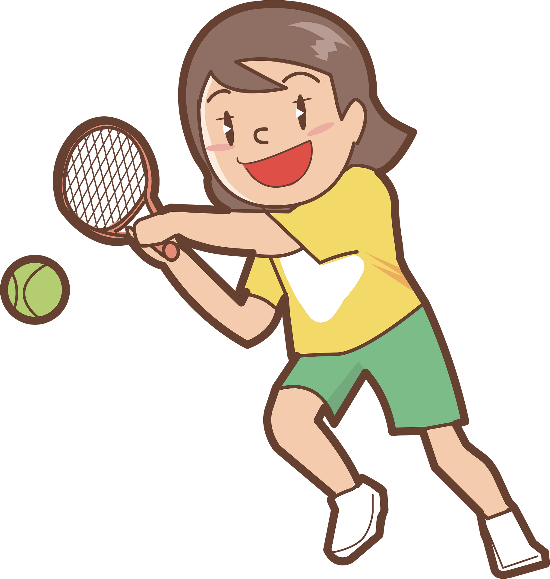 Children Playing Tennis Clipart Female