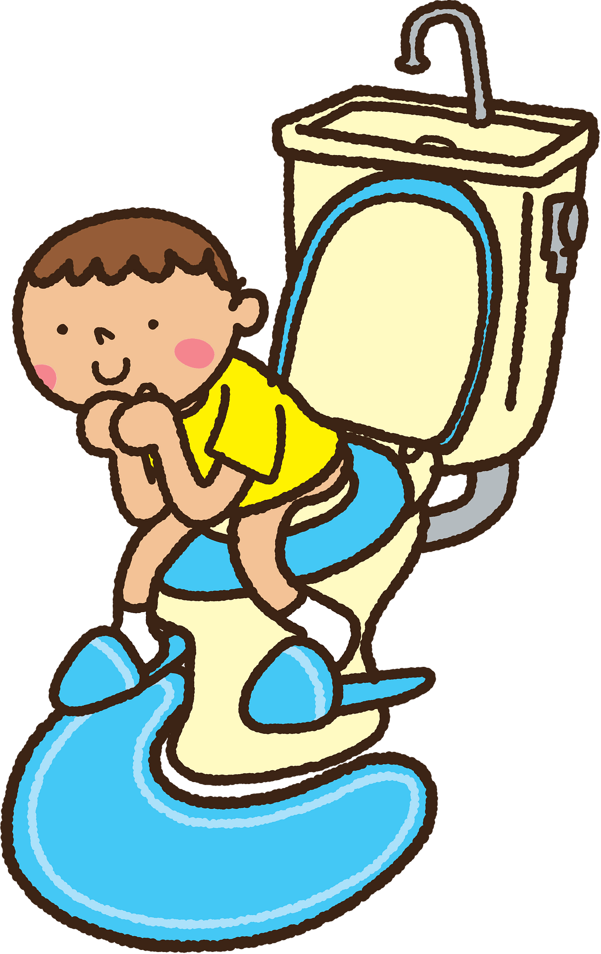 Little Boy Peeing Clipart