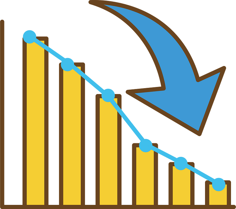 Graph is Going Down clipart. Free download transparent .PNG | Creazilla