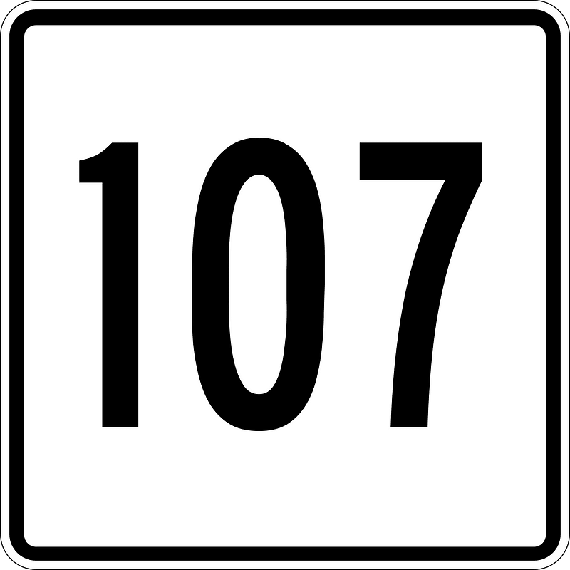 MA Route 107 square clipart. Free download transparent .PNG | Creazilla