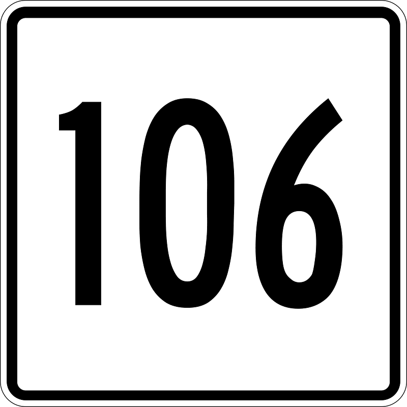 MA Route 106 square clipart. Free download transparent .PNG | Creazilla