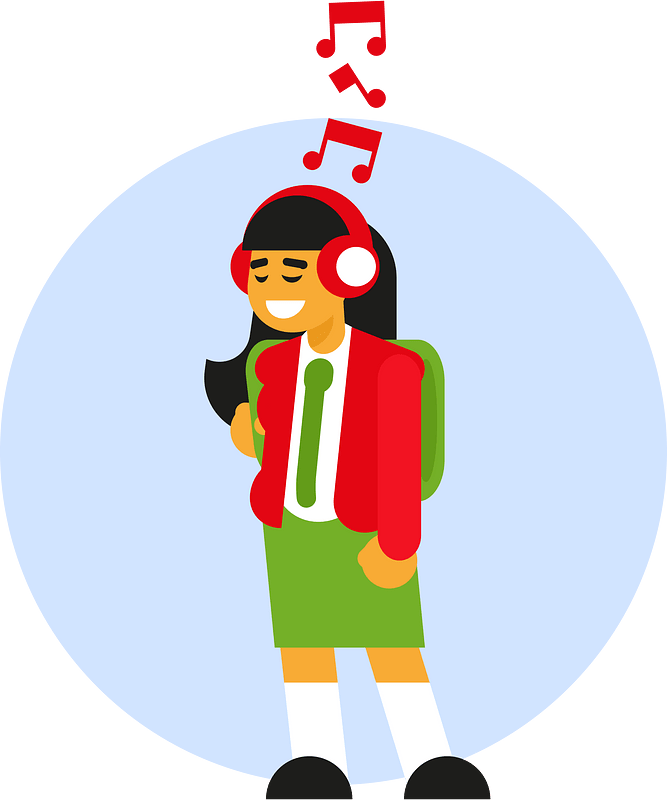 Girl Listening Clip Art