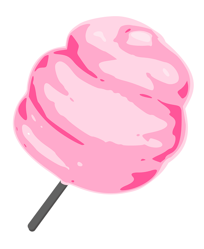 Fairy Floss - Isolated clipart. Free download transparent .PNG | Creazilla