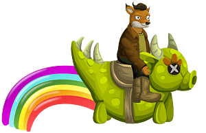 Fox Rainbow Dragon Rider - Free vector clipart images on creazilla.com