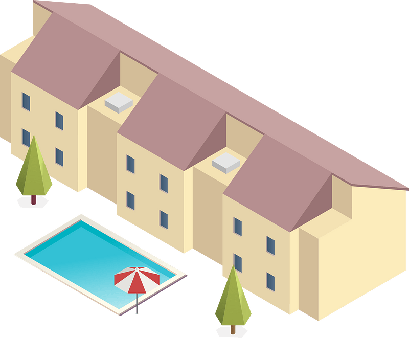 House with Pool - Free vector clipart images on creazilla.com