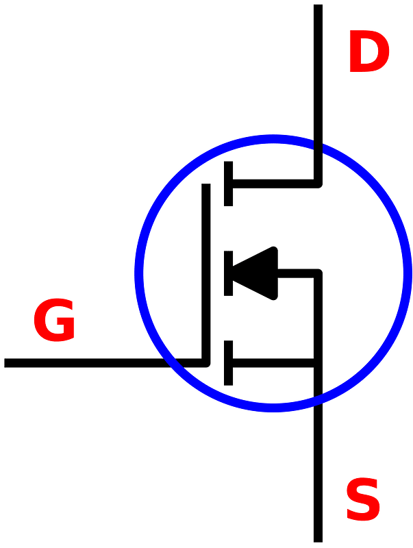 NMOS Schematic 01 clipart. Free download transparent .PNG | Creazilla