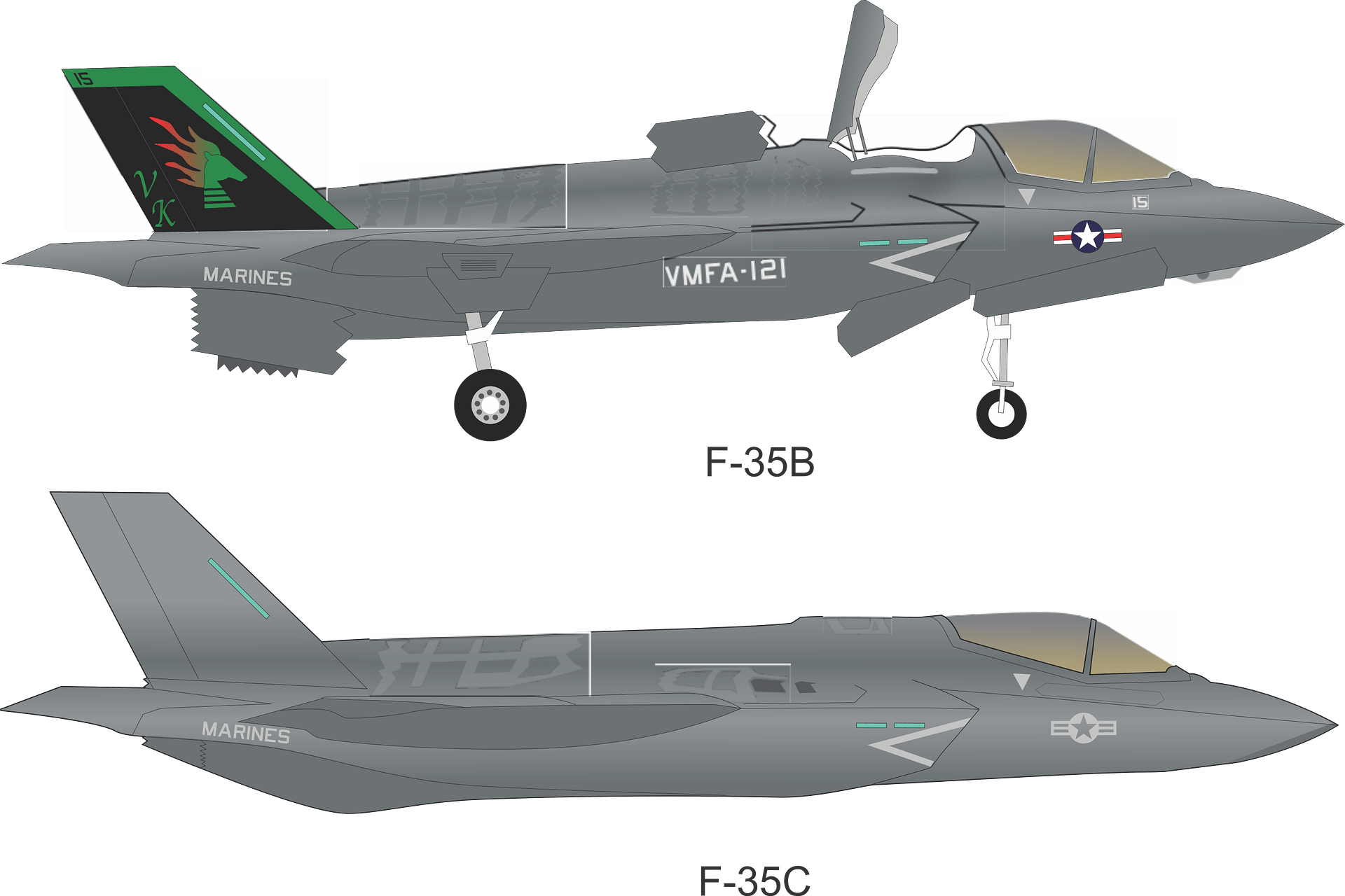 F-35B and F-35C clipart. Free download transparent .PNG | Creazilla