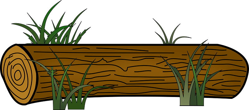 Log in the Grass - Free vector clipart images on creazilla.com