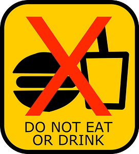 Do Not Eat or Drink Sign - Free vector clipart images on creazilla.com