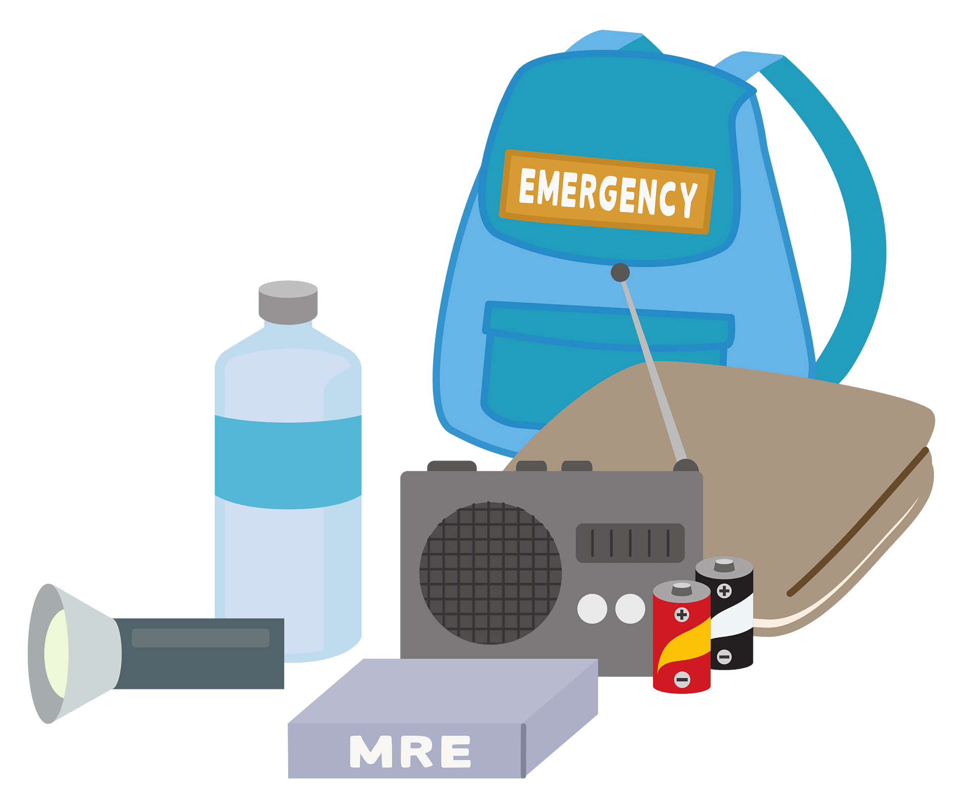 Earthquake Safety Kit Clipart