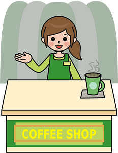 Girl at a Part-Time Job clipart. Free download transparent .PNG | Creazilla