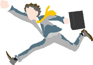 Running Businessman clipart. Free download transparent .PNG | Creazilla
