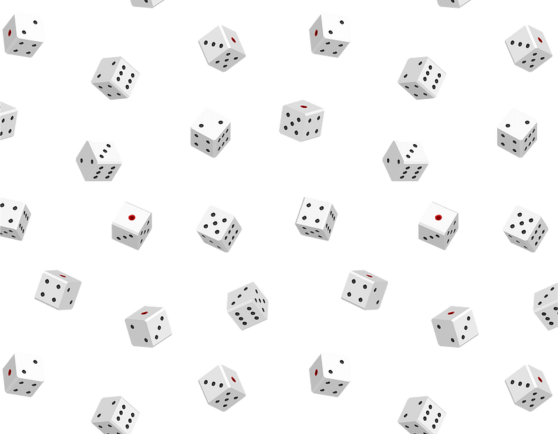 Dice background - Free vector clipart images on creazilla.com