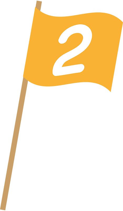 Flag number two clipart. Free download transparent .PNG | Creazilla